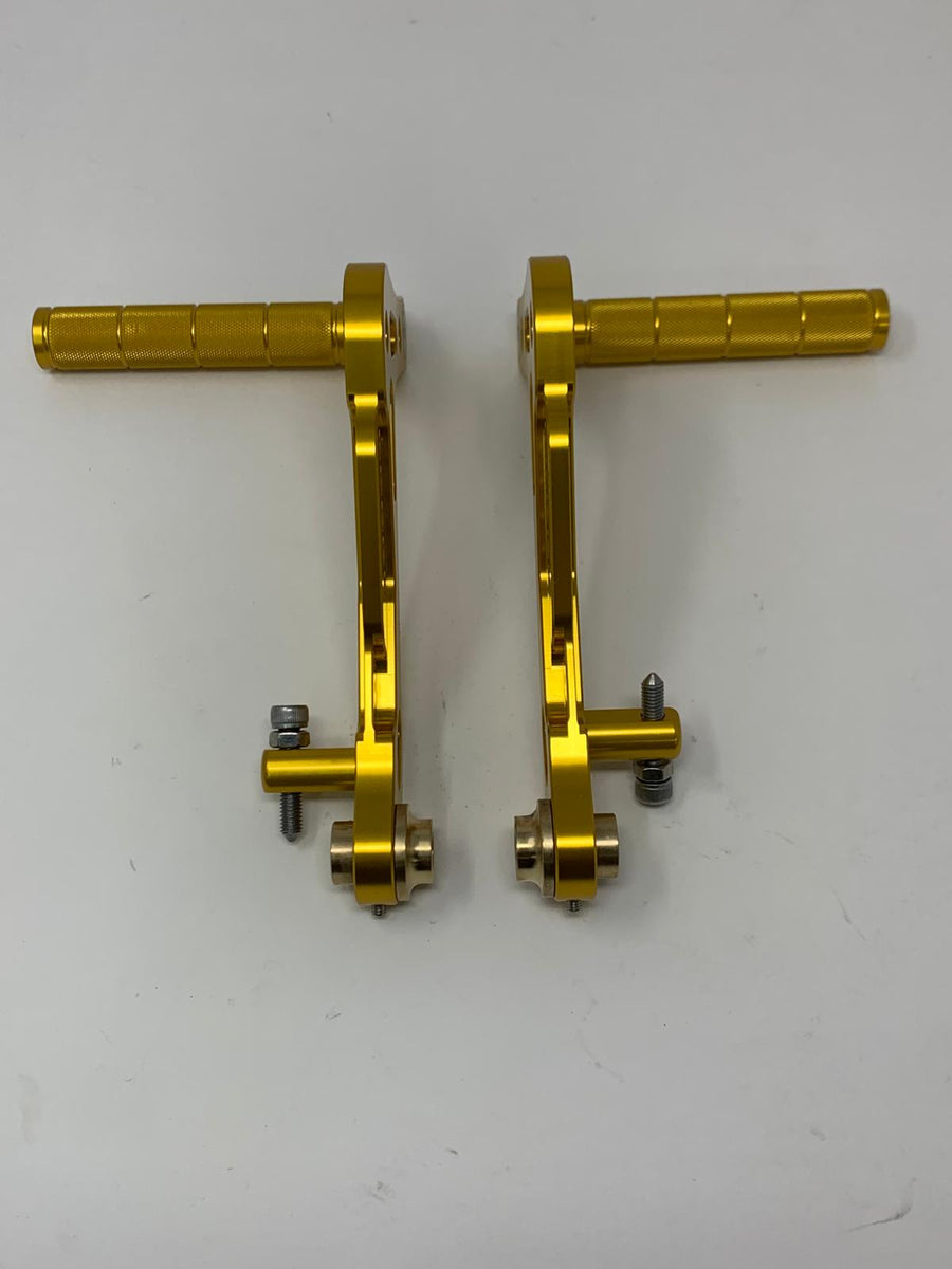 Universal Adjustable Pedal Set - Anodized Gold– Italian Motors USA LLC