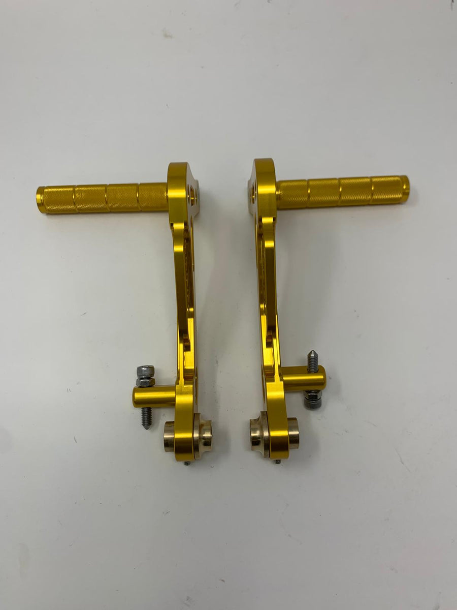 Universal Adjustable Pedal Set - Anodized Gold– Italian Motors USA LLC