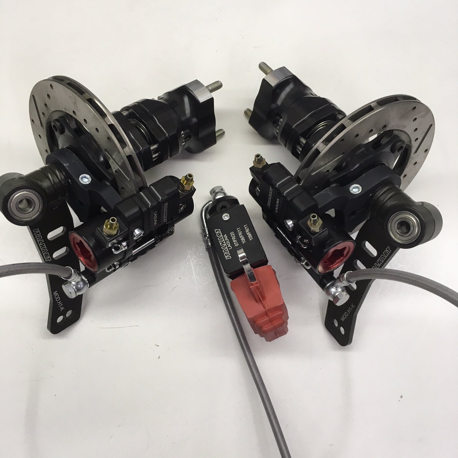 Complete Italkart Front Brake System with Spindles– Italian Motors USA LLC