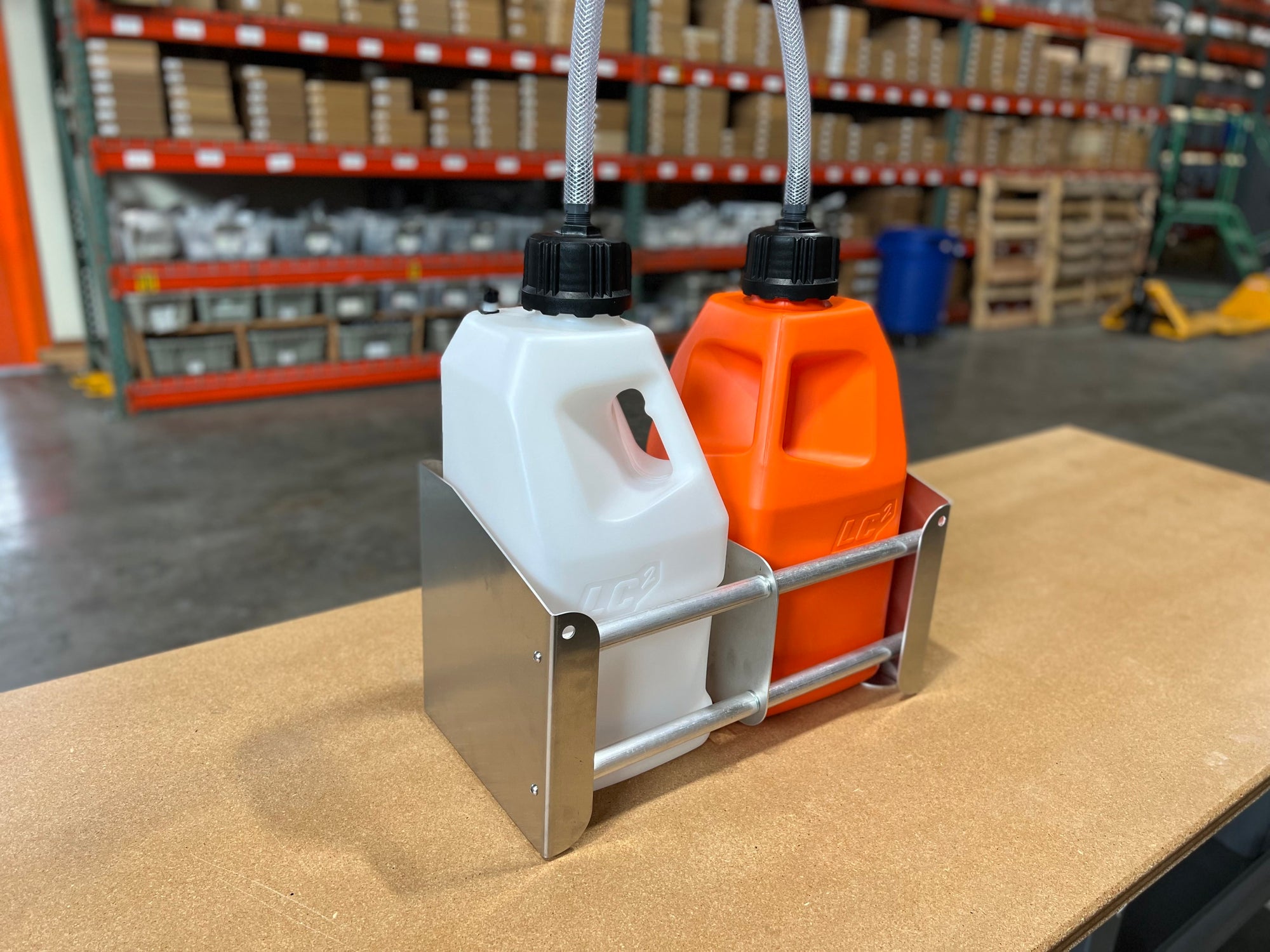 Dual Fuel Jug Rack - Floor Mount | Italian Motors USA LLC