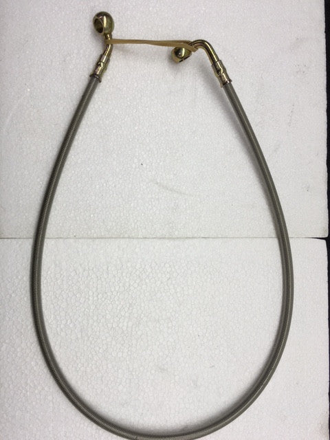 Long Brake Line with Banjo Fitting - 640mm | Italian Motors USA LLC